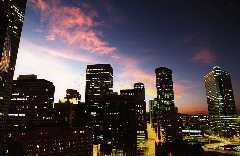 Denver Skyline - 001 stock photo. Image of cloud, colorado - 1943614