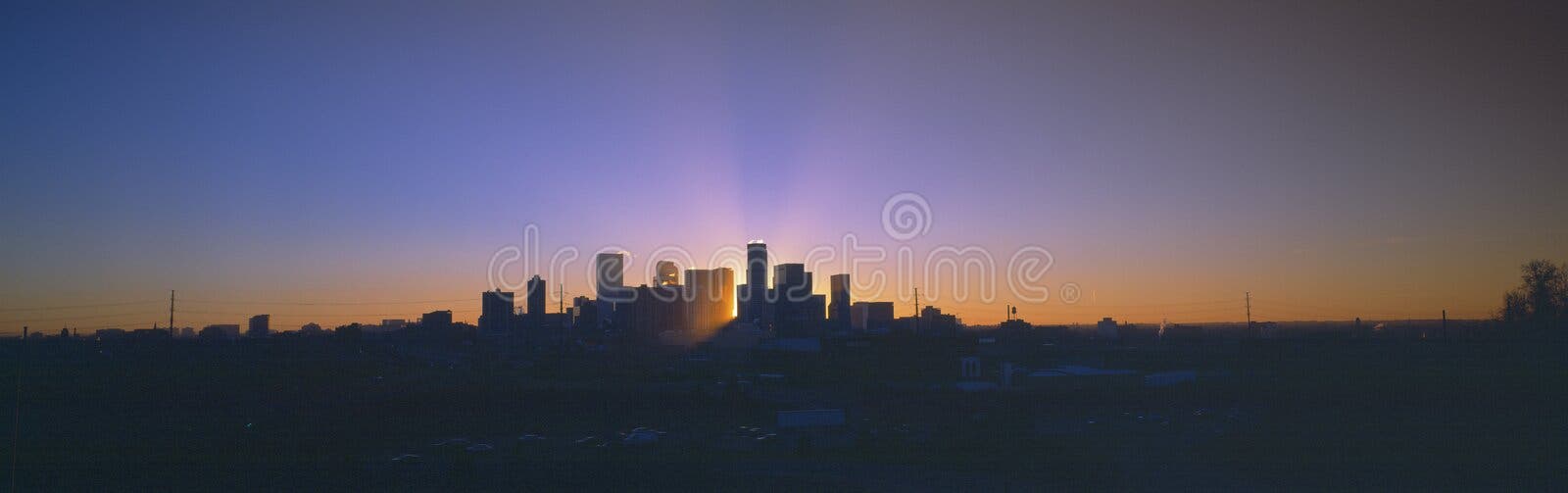 Denver Skyline from West stock photo. Image of traffic - 10902614