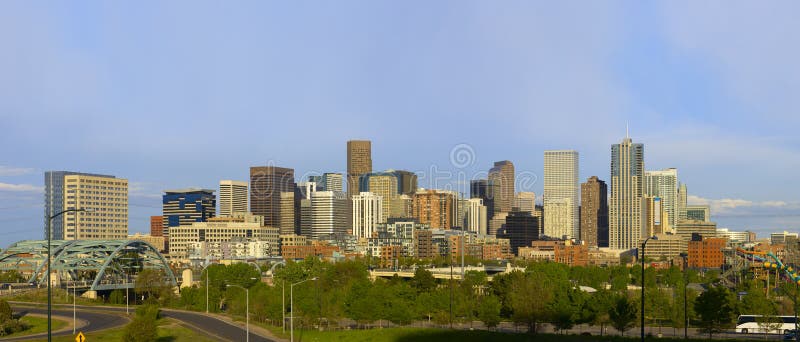 Denver Skyline Spring 2010 stock photo. Image of city - 13854674