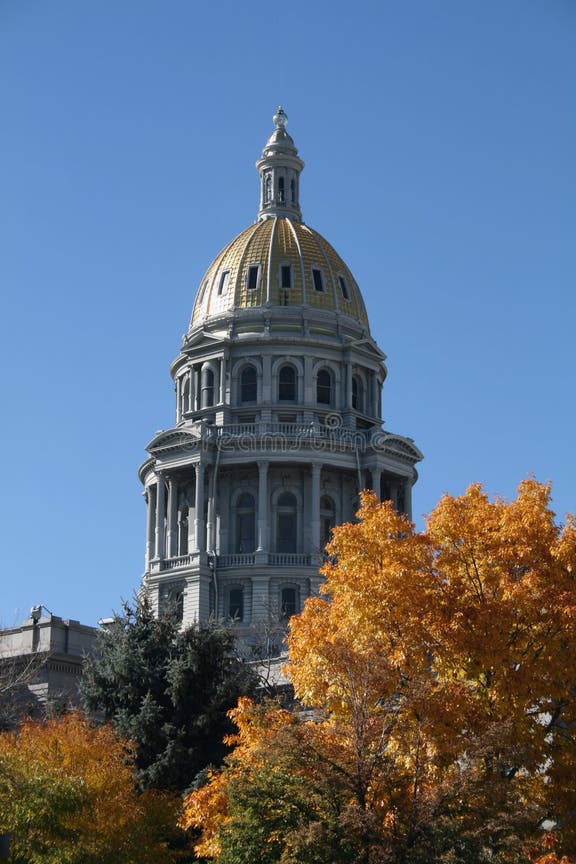 Denver State Capitol in Autumn Stock Image - Image of capitol, colour ...