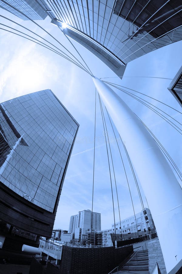 Denver Union Station Cable Suspension Bridge Tower Reflection Editorial ...