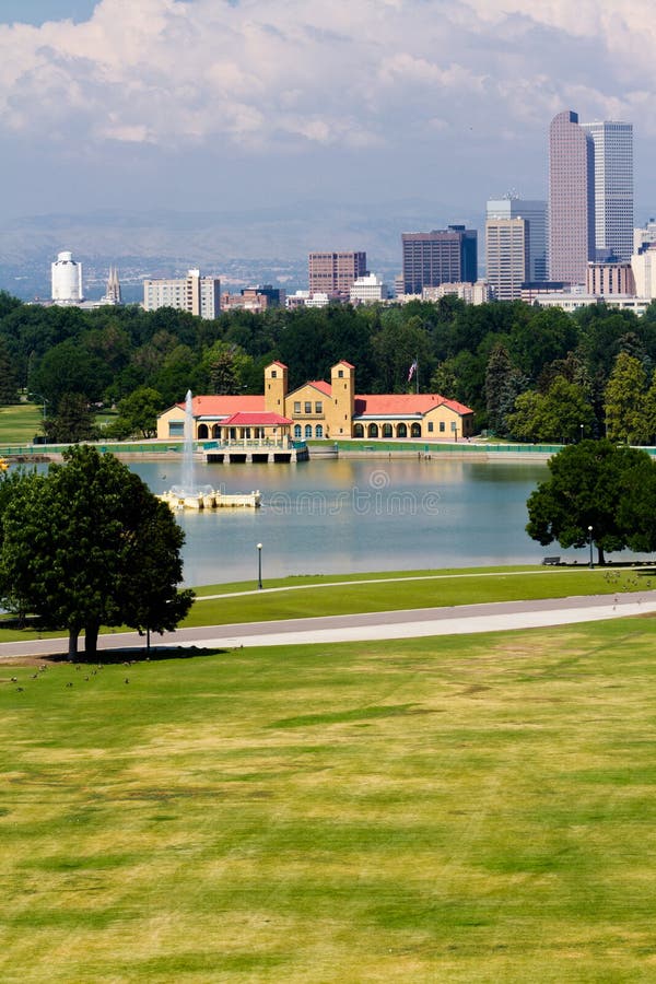 Denver Skyline Spring 2010 stock photo. Image of city - 13854674