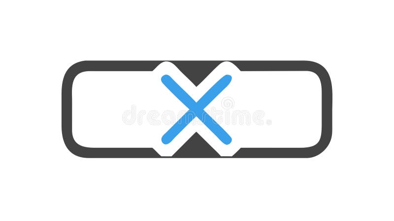 Deny Checkbox Vector Icon, Reject or Cancel Action Symbol, Vector ...