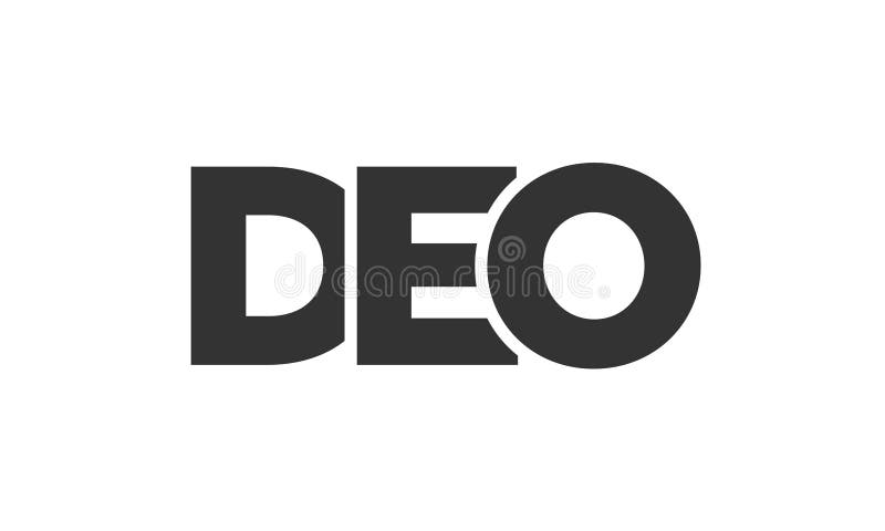 DEO Logo Design Template with Strong and Modern Bold Text. Initial ...