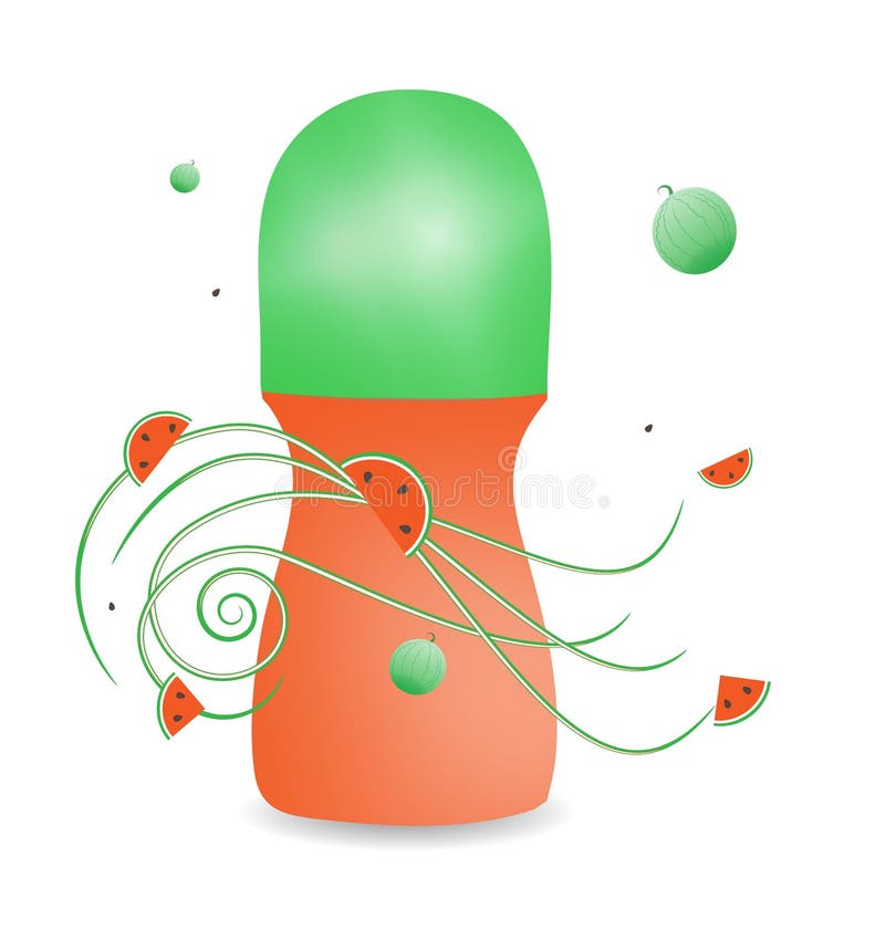 Deodorant with the Aroma of Watermelon Stock Vector - Illustration of ...
