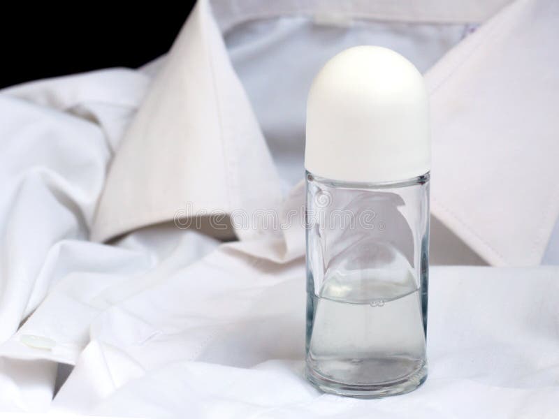 Deodorant with Cup Isolated on a White Textile Stock Image - Image of ...