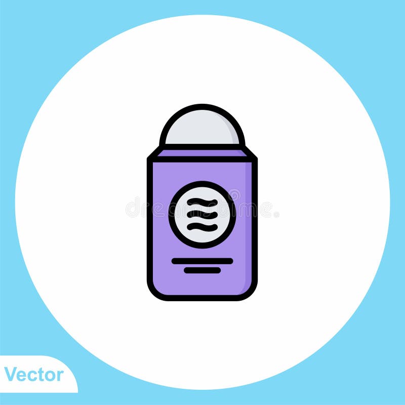 Deodorant Flat Vector Icon Sign Symbol Stock Vector - Illustration of ...