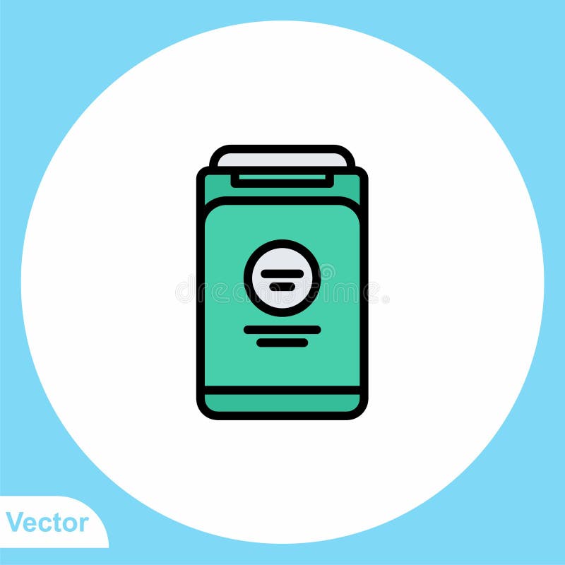 Deodorant Flat Vector Icon Sign Symbol Stock Illustration ...