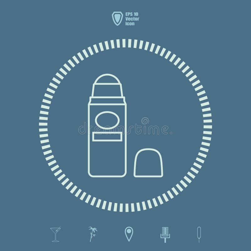 Man Spraying Deodorant Icon in Trendy Design Style. Man Spraying ...