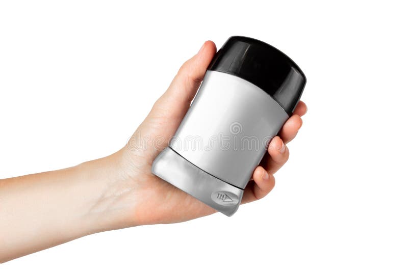 Red Deodorant Container Isolated on White Background. Stock Photo ...