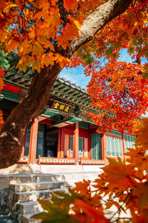 Deoksugung Palace at Autumn in Seoul, Korea Stock Photo - Image of ...