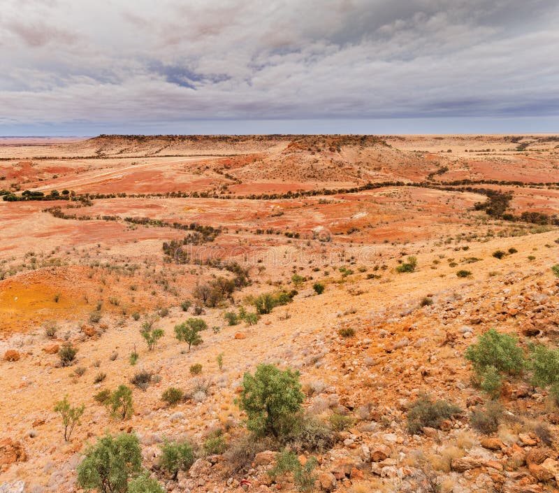 Deon`s Lookout Birdsville in Unusual Landscape Stock Photo - Image of ...