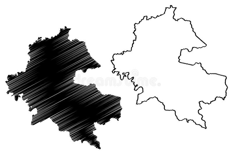 Map of Deoria Design Template with Outline Graphic Sketch Style ...