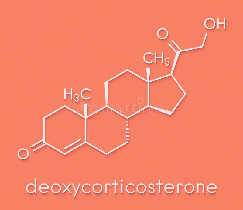 Deoxycorticosterone (DOC) Mineralocorticoid Hormone Molecule. Precursor ...