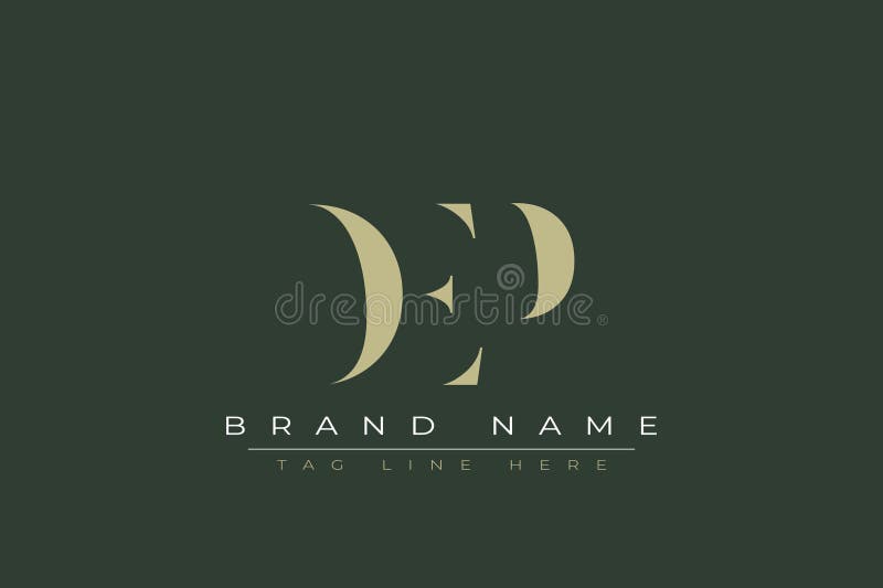 DEP Abstract Letter Logo Design Stock Vector - Illustration of brand ...