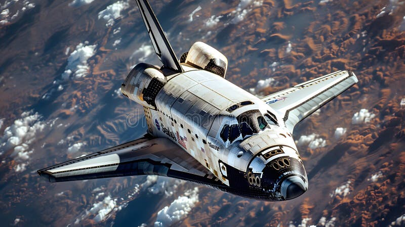 Departed Successfully. Space Shuttle Launched into Space Stock Photo ...