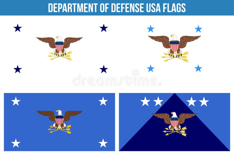 Department of Defense USA Flags Vector Illustration Premium Quality ...