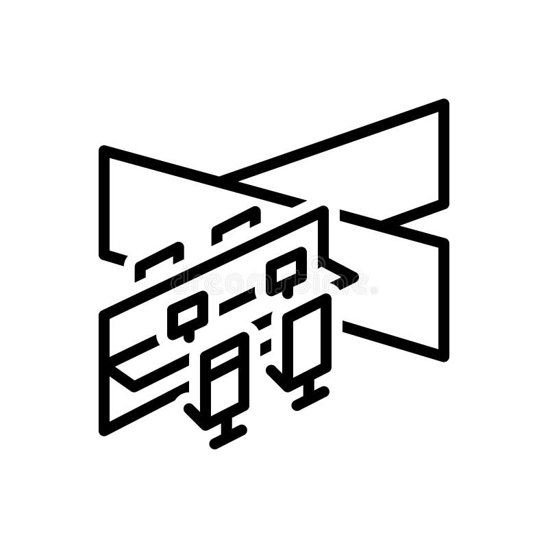 Black Line Icon for Department, Division and Office Stock Vector ...