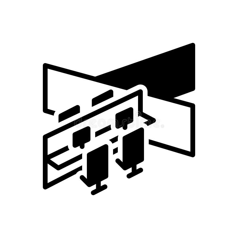 Black Solid Icon for Department, Division and Sector Stock Vector ...