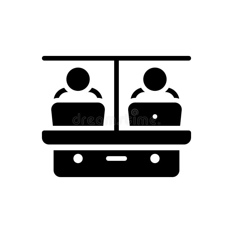 Black Solid Icon for Department, Division and Section Stock Vector ...