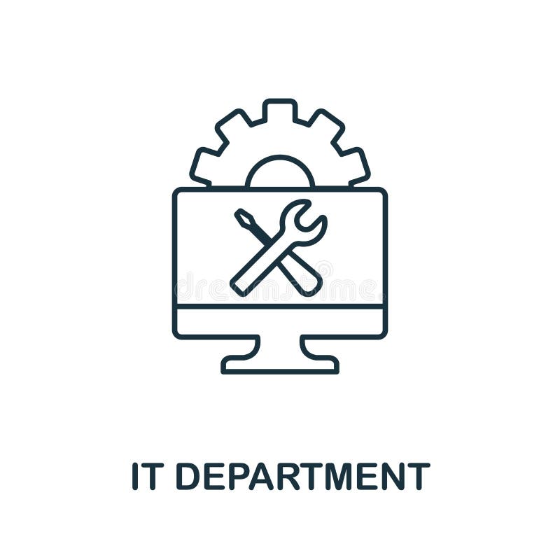 It Department Icon. Line Style Element from Data Organization ...