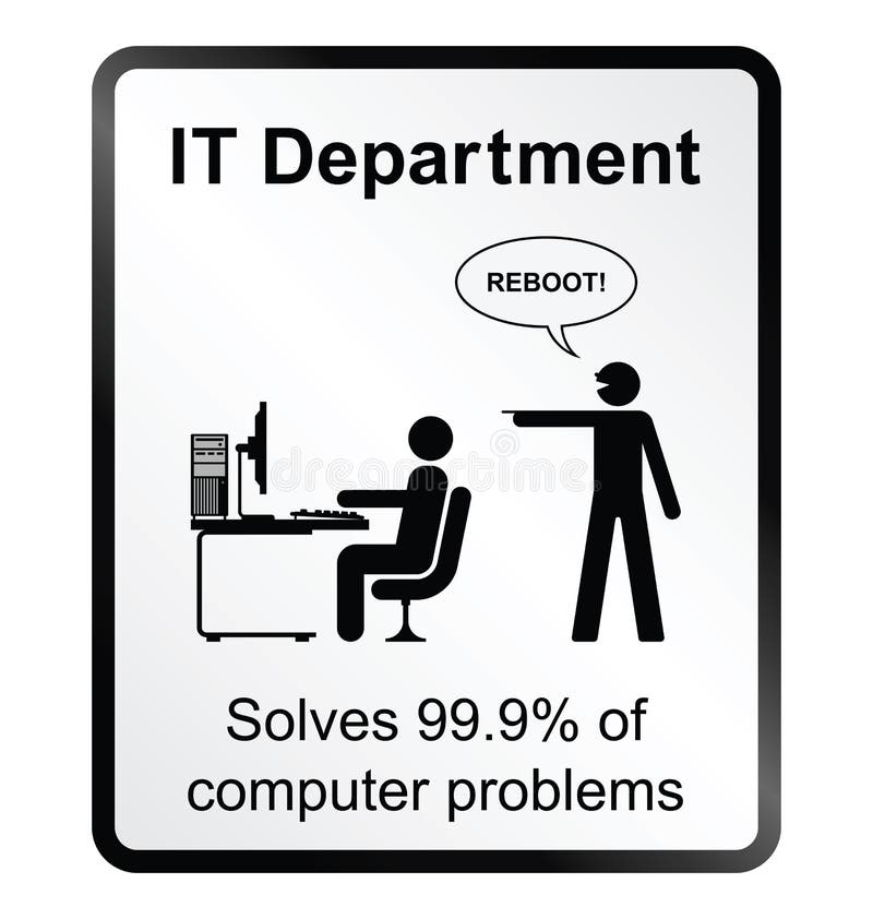 It Department Information Sign Stock Vector - Illustration of ...