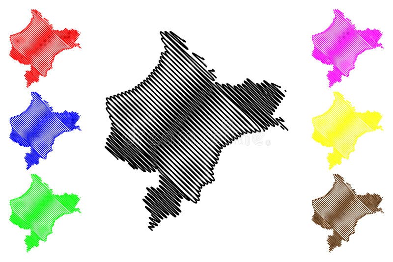 Department of Loreto Map Vector Stock Vector - Illustration of iquitos ...