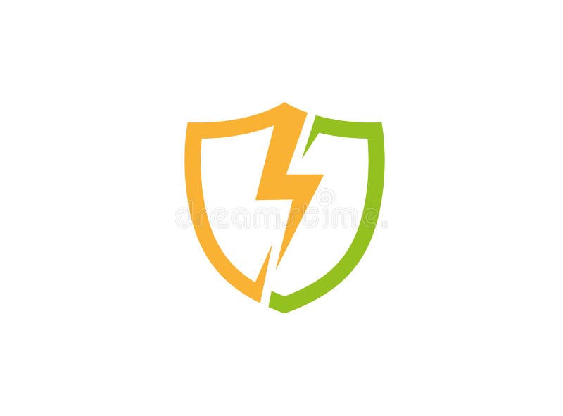 Department of Shield by Lightning Strike Logo Stock Illustration ...
