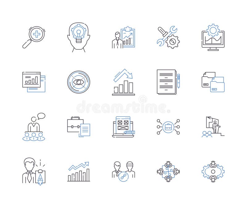 Department Workflow Outline Icons Collection Department Workflow