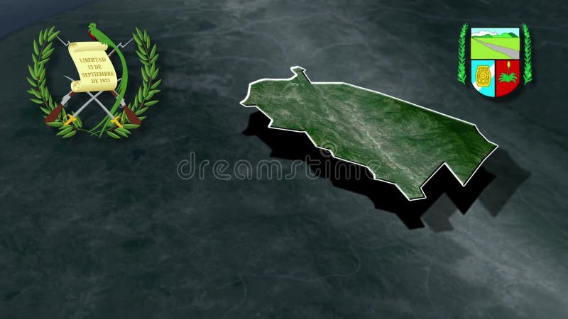 El Progreso Guatemala Region Map Outline Animation Stock Footage ...