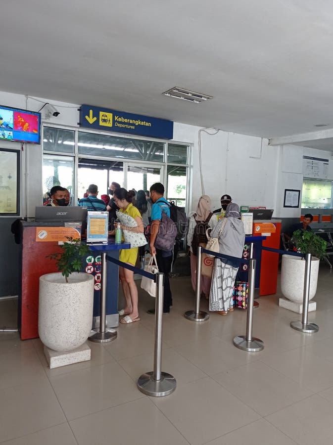 Departure Gate in a Train Station in Indonesia Editorial Stock Photo ...
