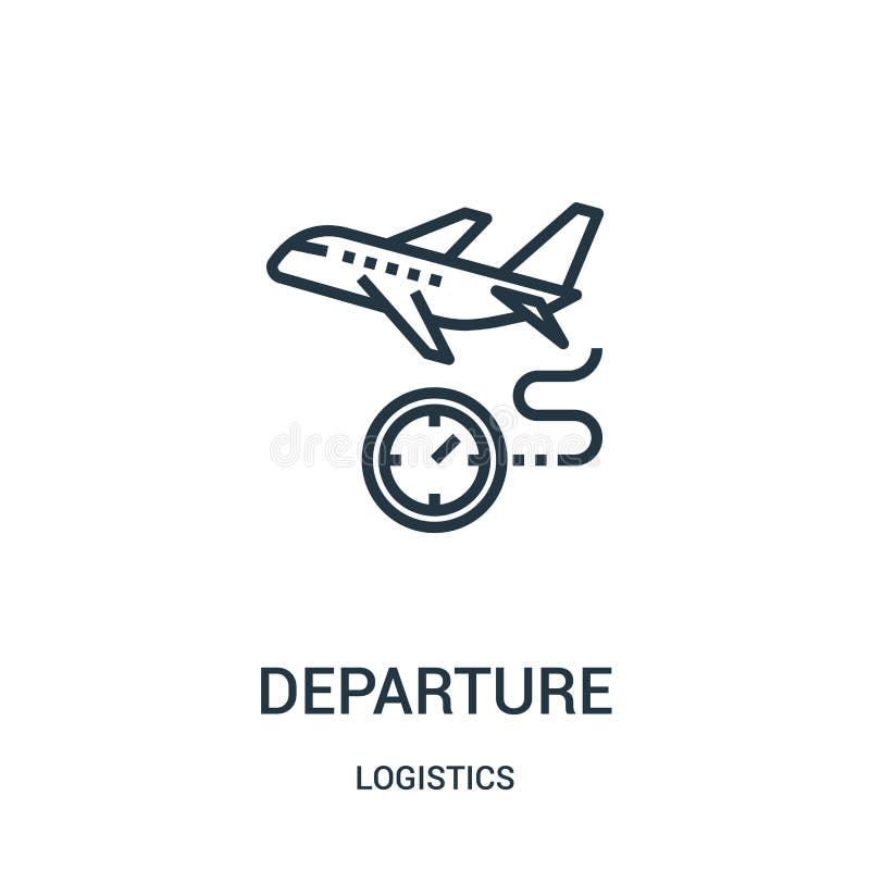 Departure Icon Vector from Logistics Collection. Thin Line Departure ...