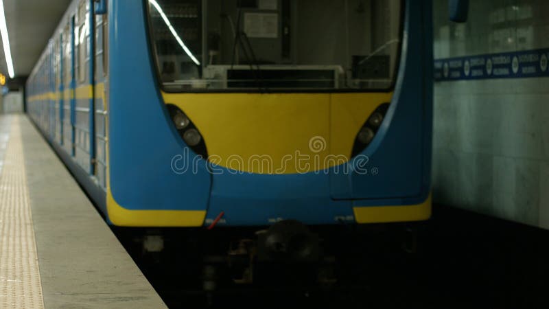 Departure from the Metro Platform. Stock Photo - Image of metro, rail ...
