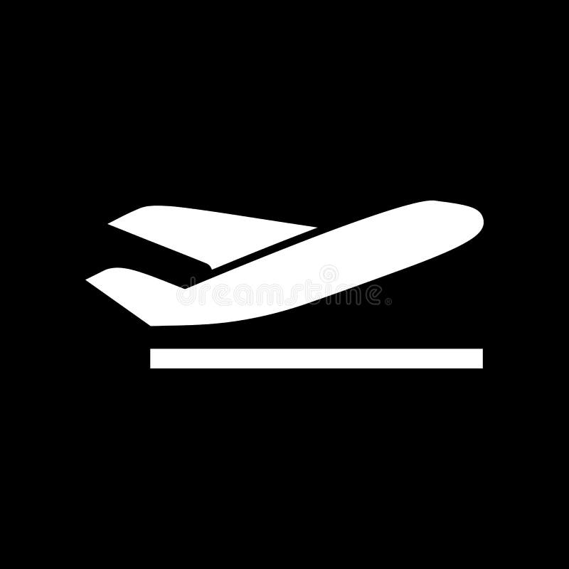 Departure Take Off Plane Icon Simple Flat Vector Illustration Stock ...