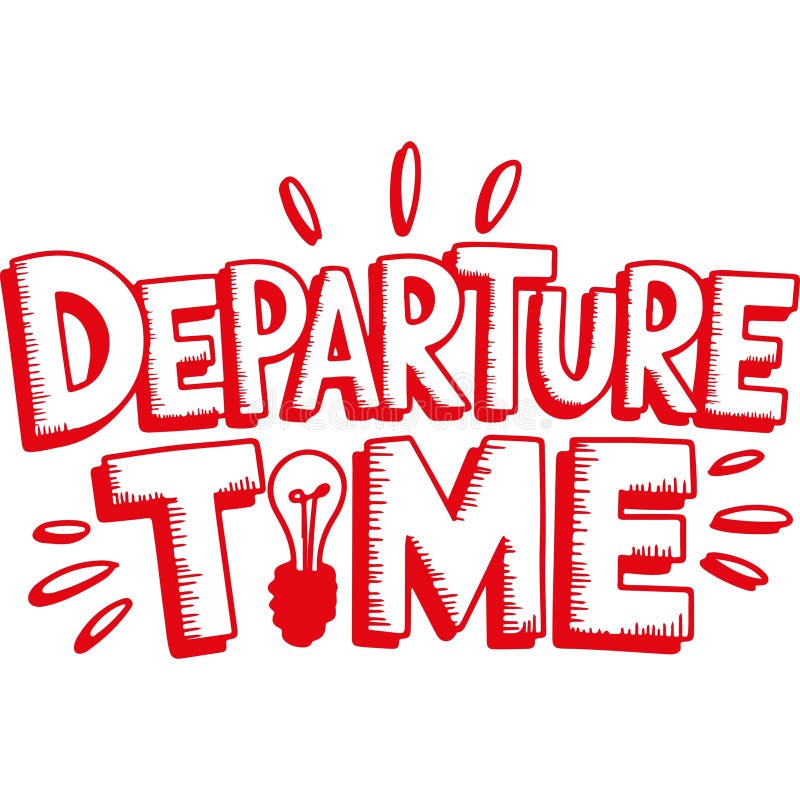 Departure Time Idea Lightbulb Graphic Stock Illustration - Illustration ...