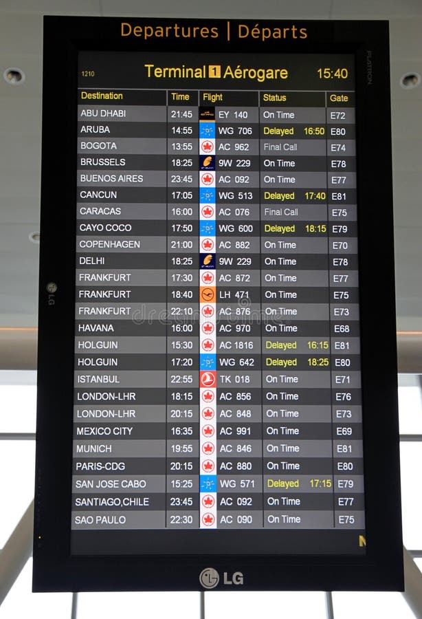 Airport Departure Board Information Stock Image - Image of arrival ...