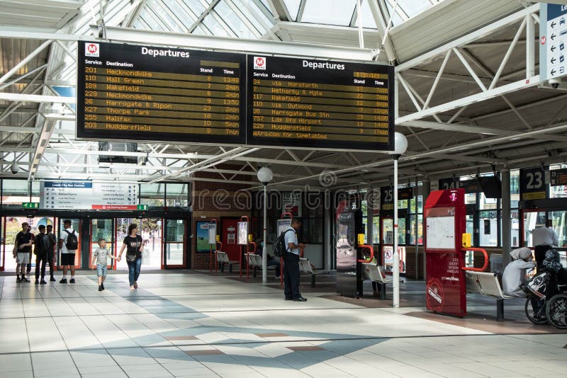 Departures Display Board Inside a Bus Station Terminal Editorial Photo ...