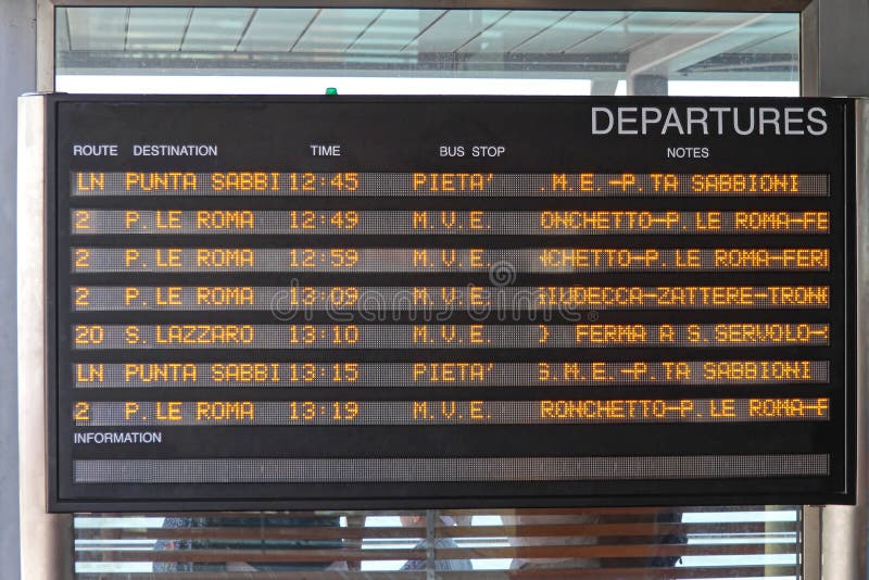 Departures Information Board Stock Photo - Image of info, stop: 256258312