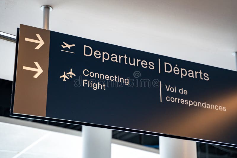 Departures Sign at the Airport Stock Photo - Image of airplane ...