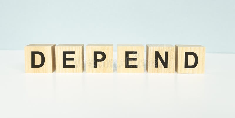 DEPEND Word Made with Building Wooden Blocks Stock Image - Image of ...