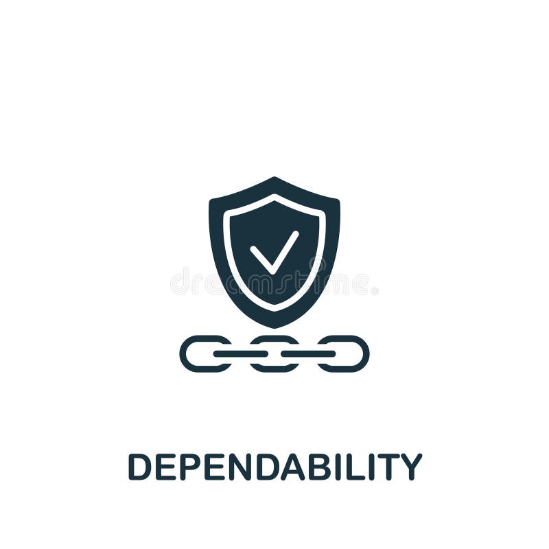 Dependability Icon. Monochrome Simple Sign from Core Values Collection ...