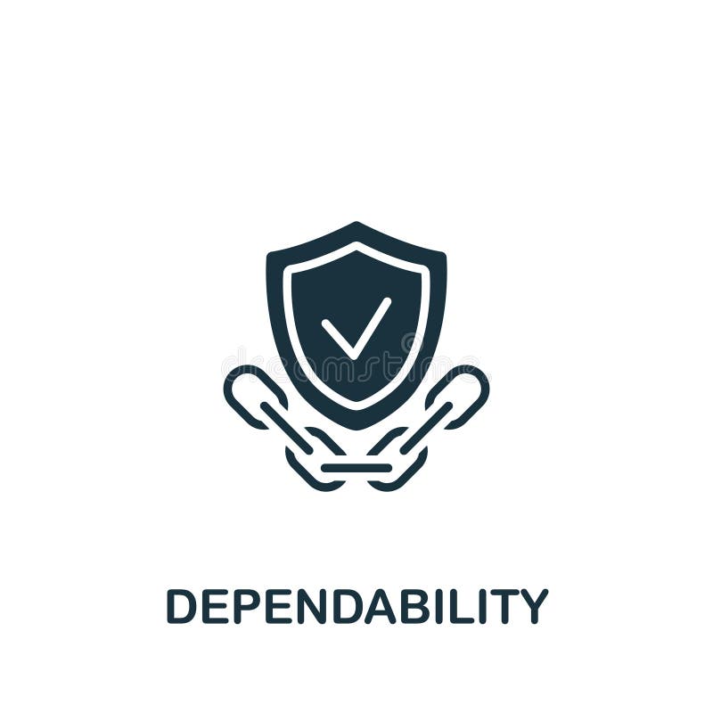 Dependability Icon. Monochrome Simple Sign from Security Collection ...