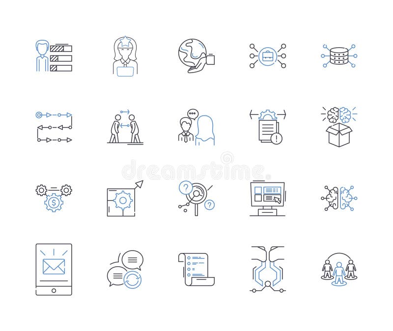Dependable Bond Line Icons Collection. Trusrthy, Reliable, Loyal ...