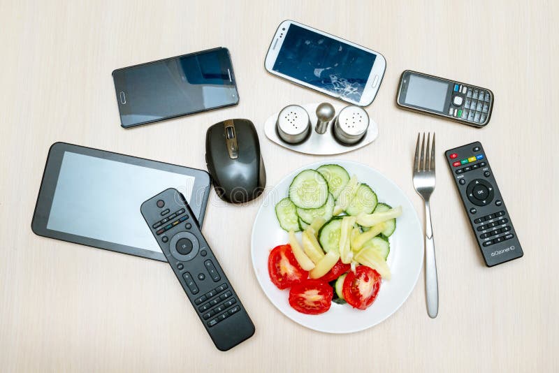 Dependence On New Technologies. Stock Image - Image of internet ...