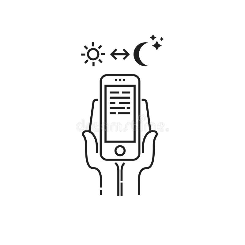 Dependence on Smartphone Icon Stock Vector - Illustration of icon ...