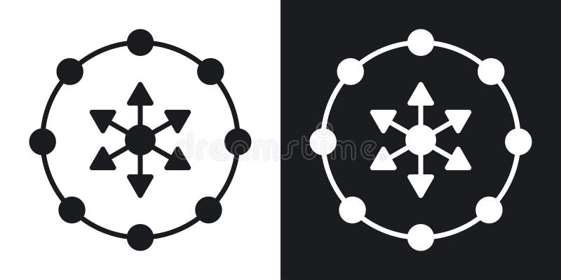 Dependency Thin Line Vector Icon Set Stock Vector - Illustration of ...
