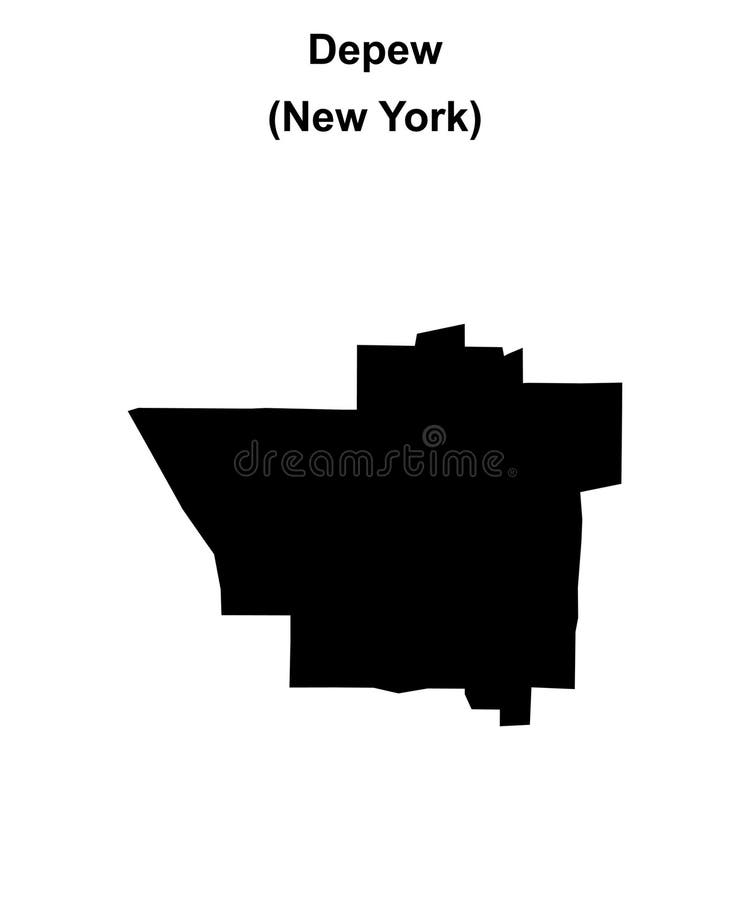 Depew outline map stock vector. Illustration of icon - 357488924
