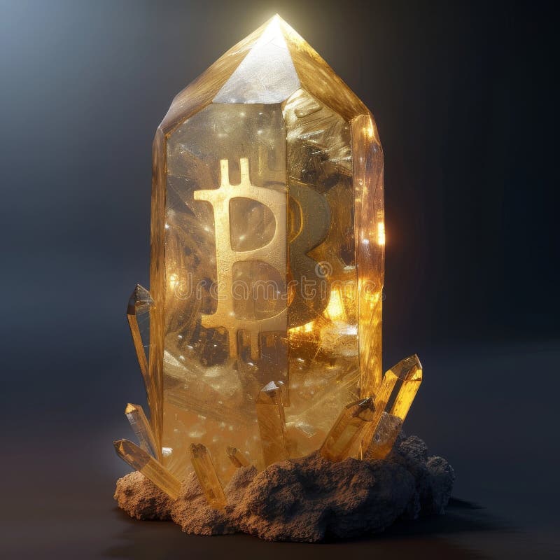 Depict the Life Cycle of a Bitcoin As a Gradually Growing Crystal Stock ...
