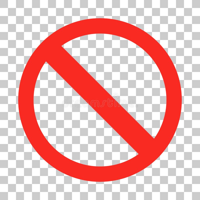 A Stop Mark Icon with a Transparent Background. Vector. Stock Vector ...