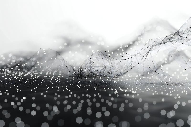 Depicting a Abstract Technology Background with Low Poly Design, White ...